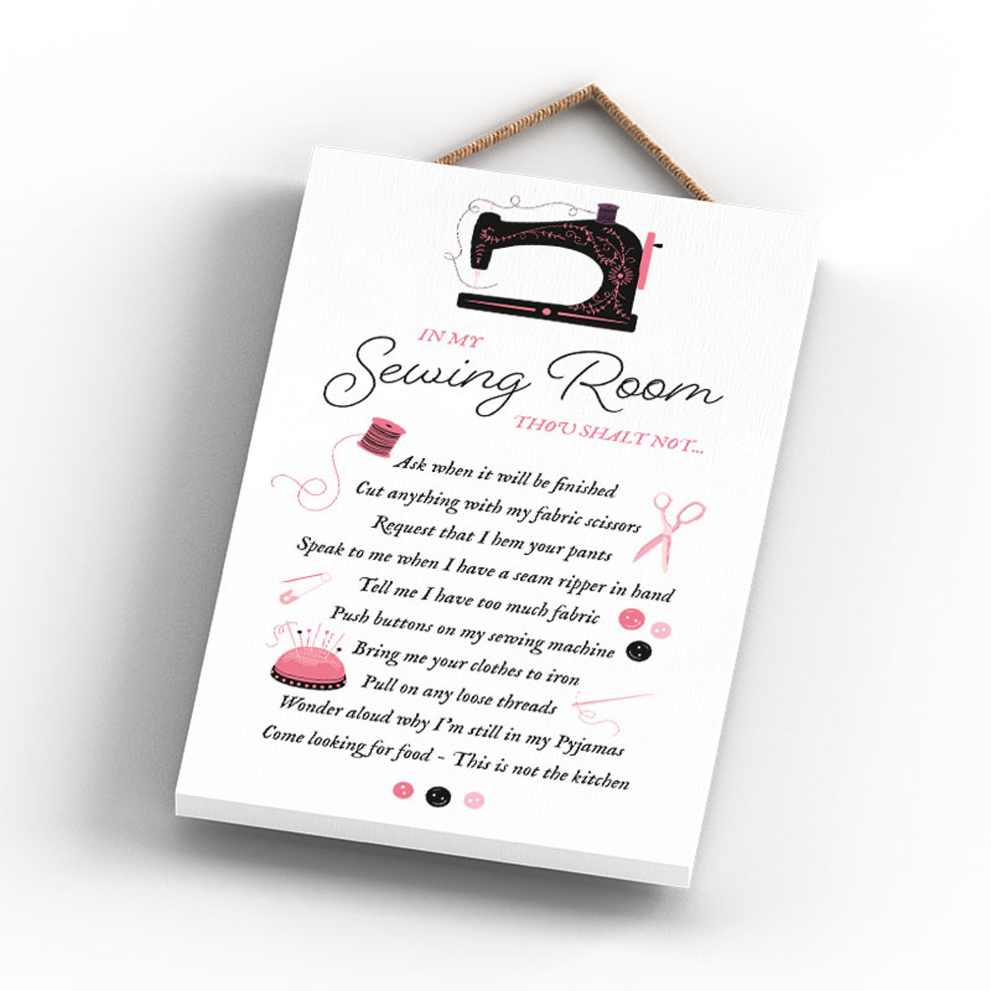 Happy Larry Sew In My Sewing Room Signs and Plaques | Wayfair.ie