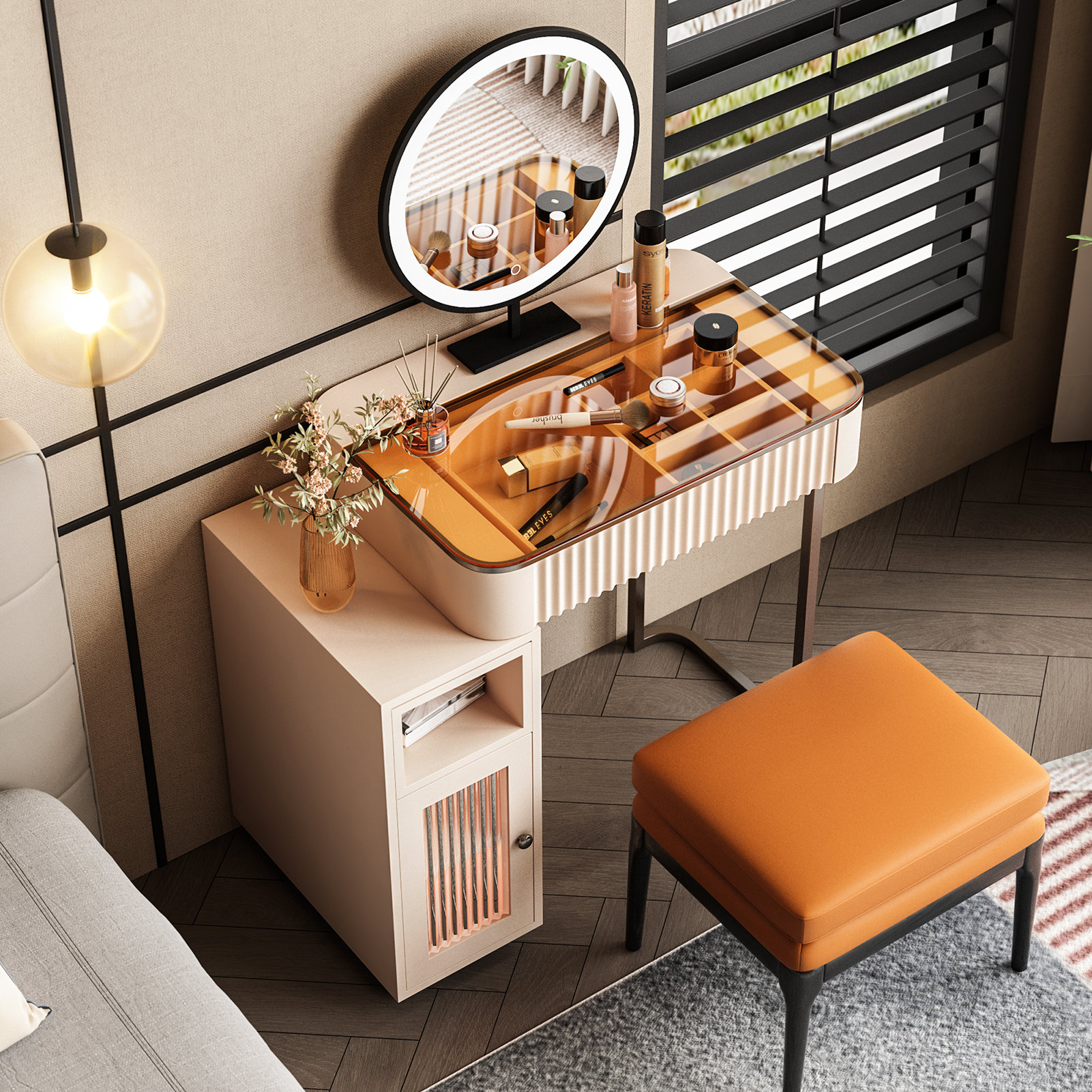 Brayden Studio® Makeup Vanity Set | Wayfair