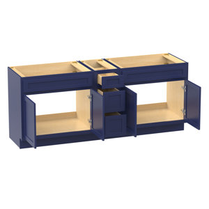 Home Beyond 78'' Double Bathroom Vanity Base Only | Wayfair