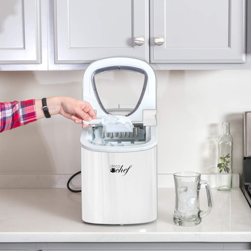 Deco Chef Compact Electric 26 lb. Daily Production Portable Clear Ice ...