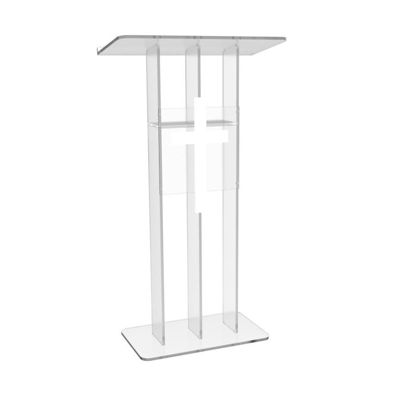 FixtureDisplays Clear Podium Plexiglass Lecturn Transparent Church ...