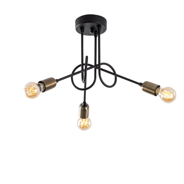 East Urban Home 3 - Light Sputnik Chandelier - Wayfair Canada