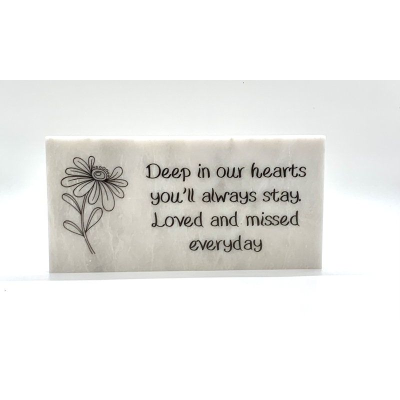 Trinx Edna Deep In Our Hearts Memorial Stone | Wayfair