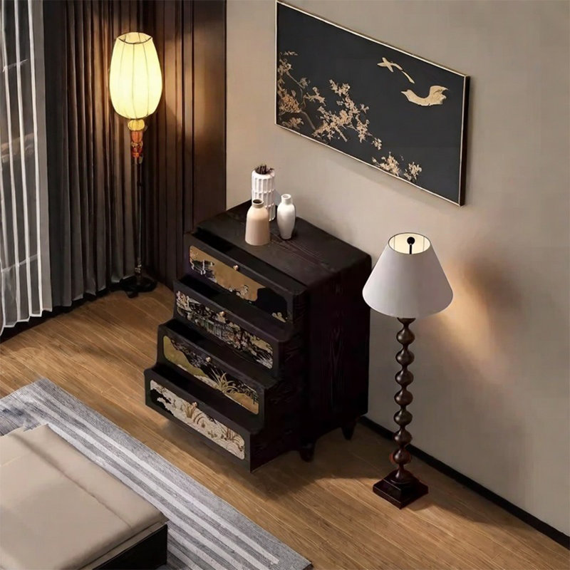 Liu's ink furniture 4-Drawer Ash Wood Storage Cabinet | Wayfair