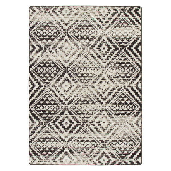 Milliken Drayton Kenten Dark Slate Geometric Moroccan Area Rug | Wayfair