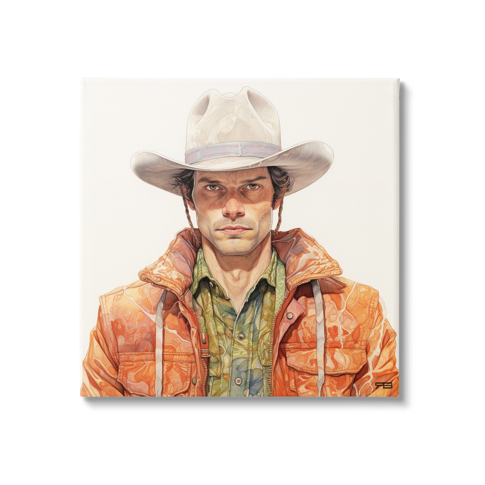 Winston Porter Country Cowboy Portrait Canvas Wall Art by RB - Wayfair ...