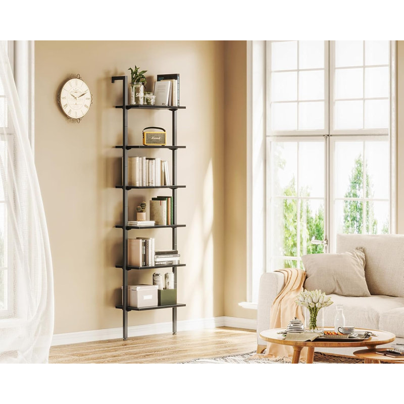 Latitude Run® Ladder Shelf Bookshelf Wall Mounted Book Shelf With Metal ...