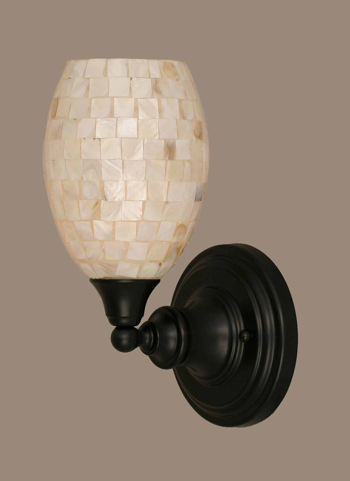 Red Barrel Studio Wall Sconce Shown In Matte Black Finish With 5" Ivory ...