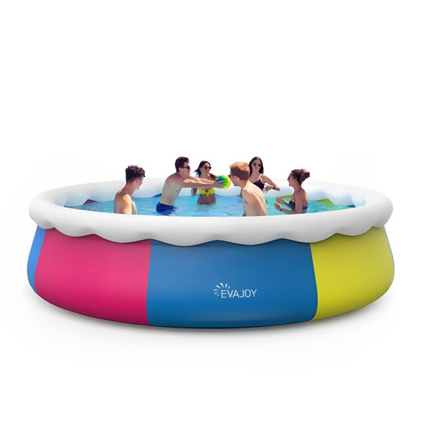 Wewdigi 2.5 ft x 15 ft Polyvinyl Chloride (PVC) Inflatable Pool | Wayfair