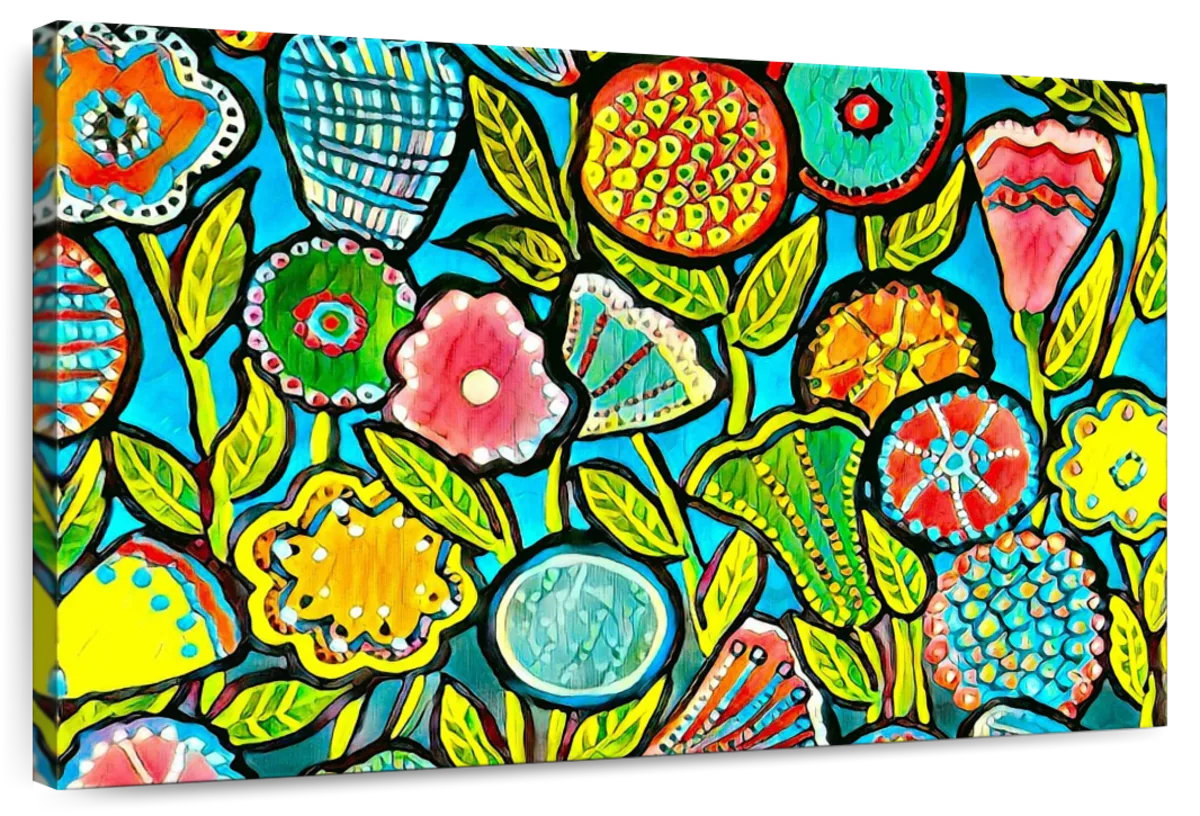 Wade Logan® Avery Fun Colorful Floral Pattern | Wayfair