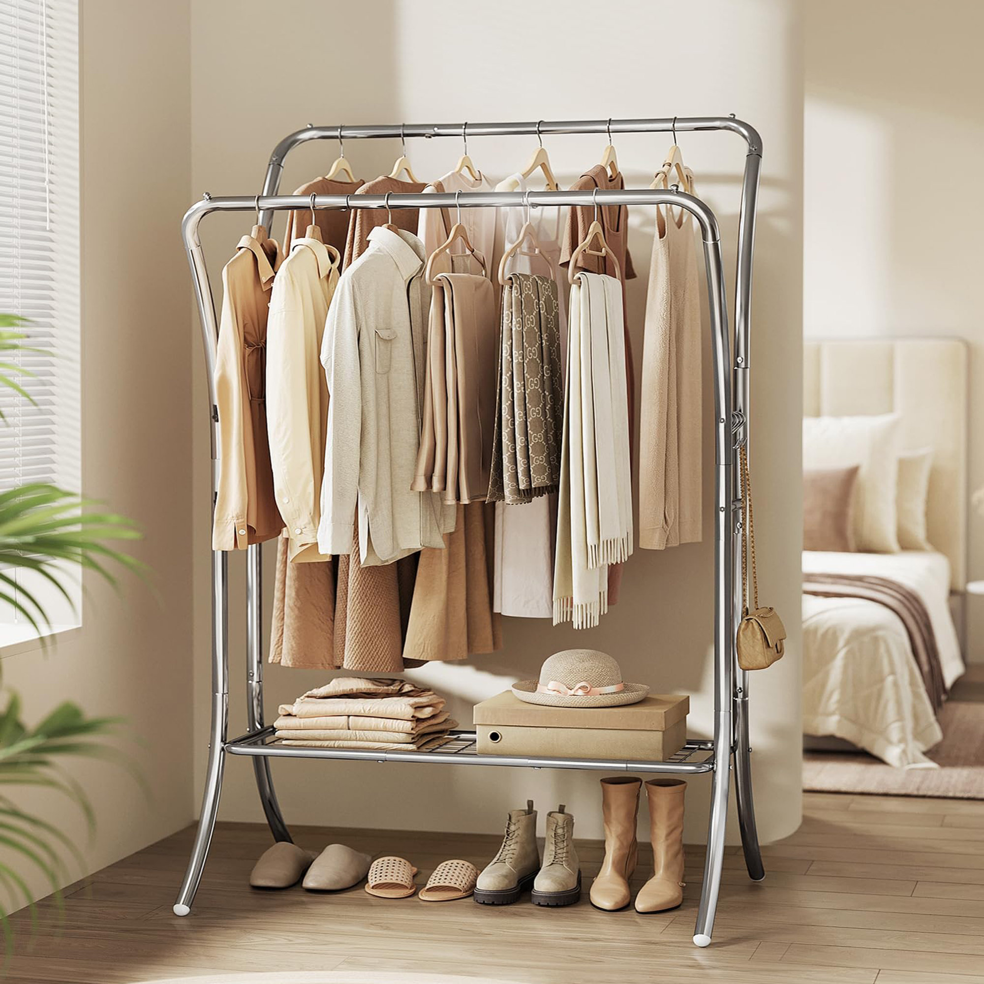 Rebrilliant Heavy Duty Double Rod Hanger | Wayfair