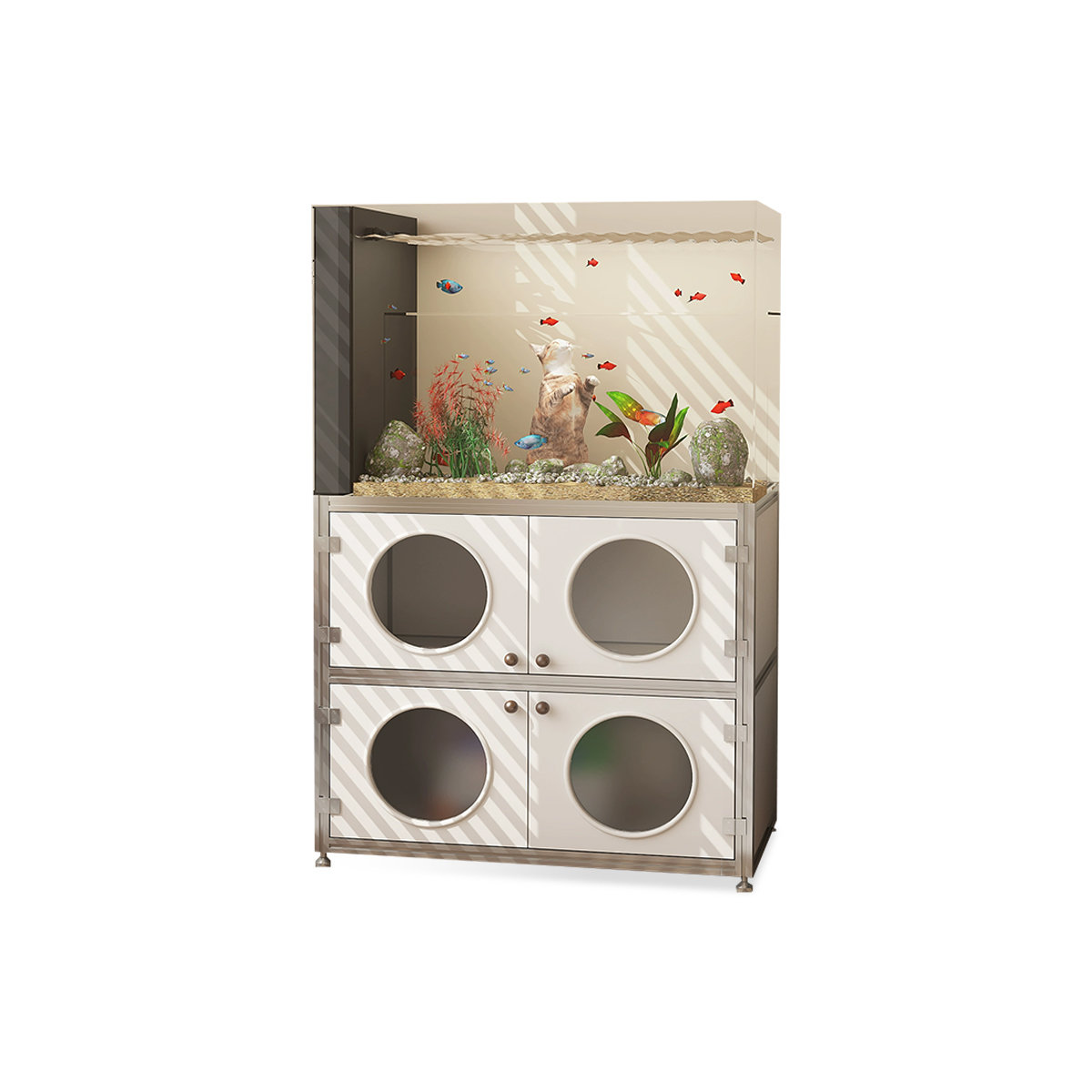 Corrigan Studio 40-53 Gallon Manufactured Wood Modern Eco Aquarium Tank ...