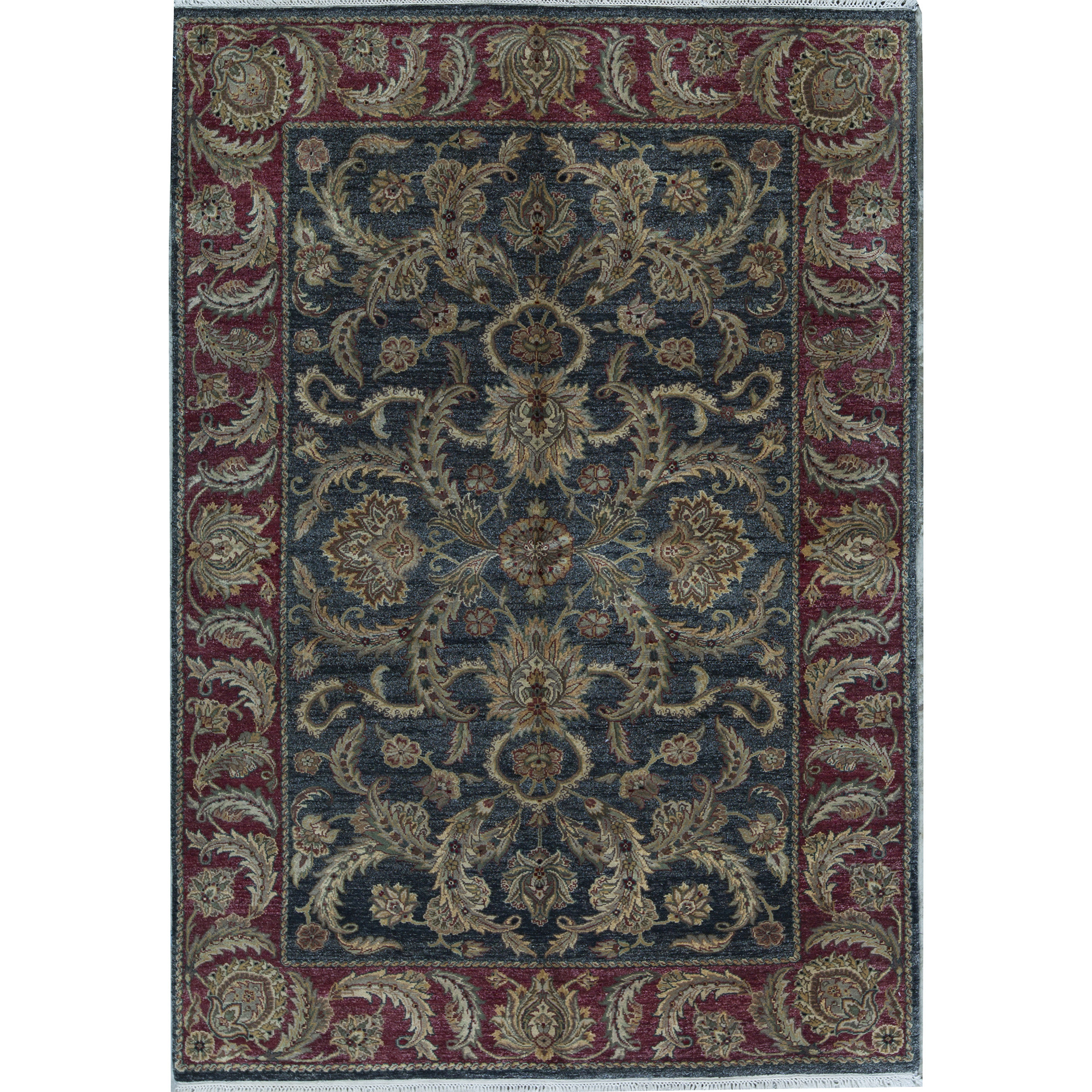 Bokara Rug Co., Inc. Hand-Knotted High-Quality Black and Red Area Rug ...