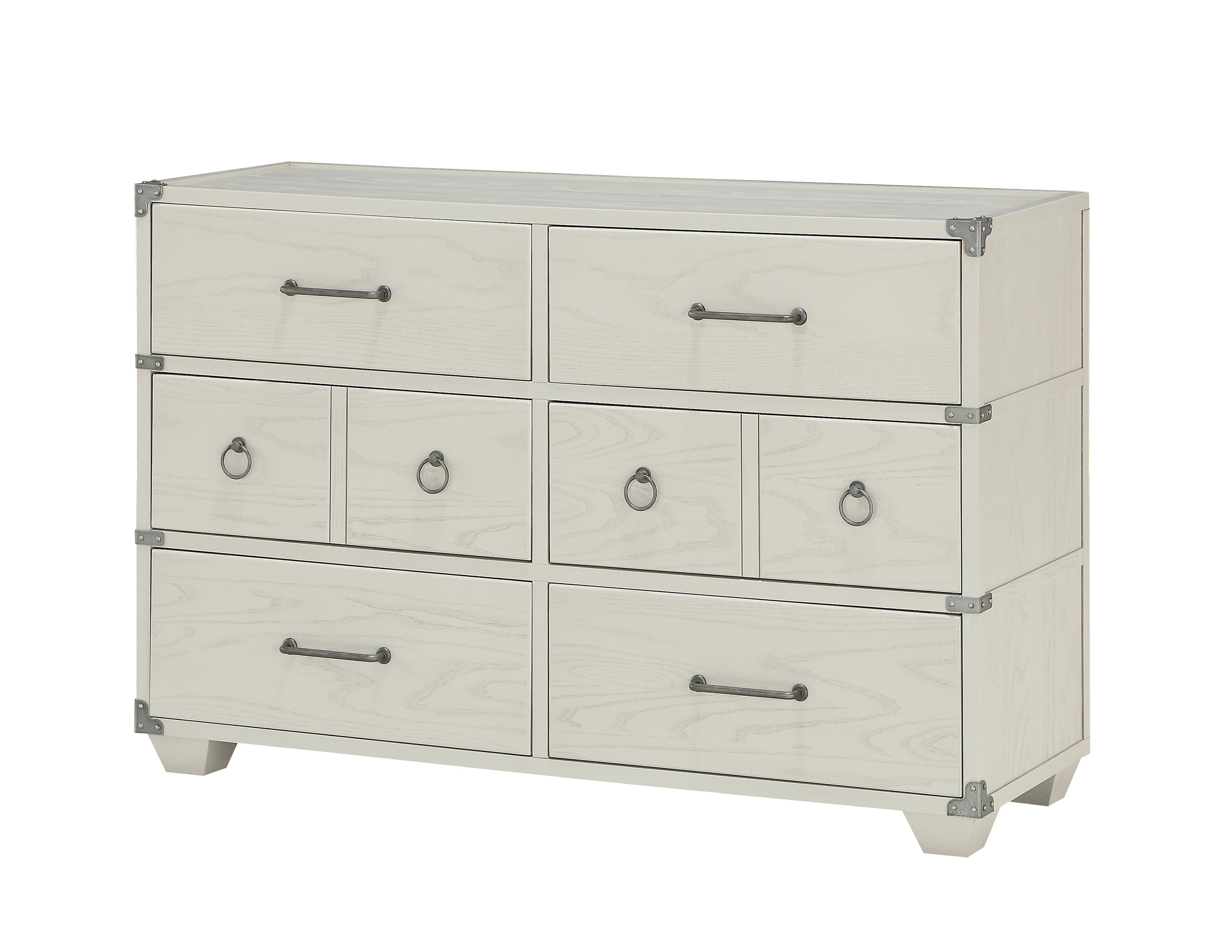 Plethoria Gleason Grey Dresser with 6 Storage Drawer | Wayfair