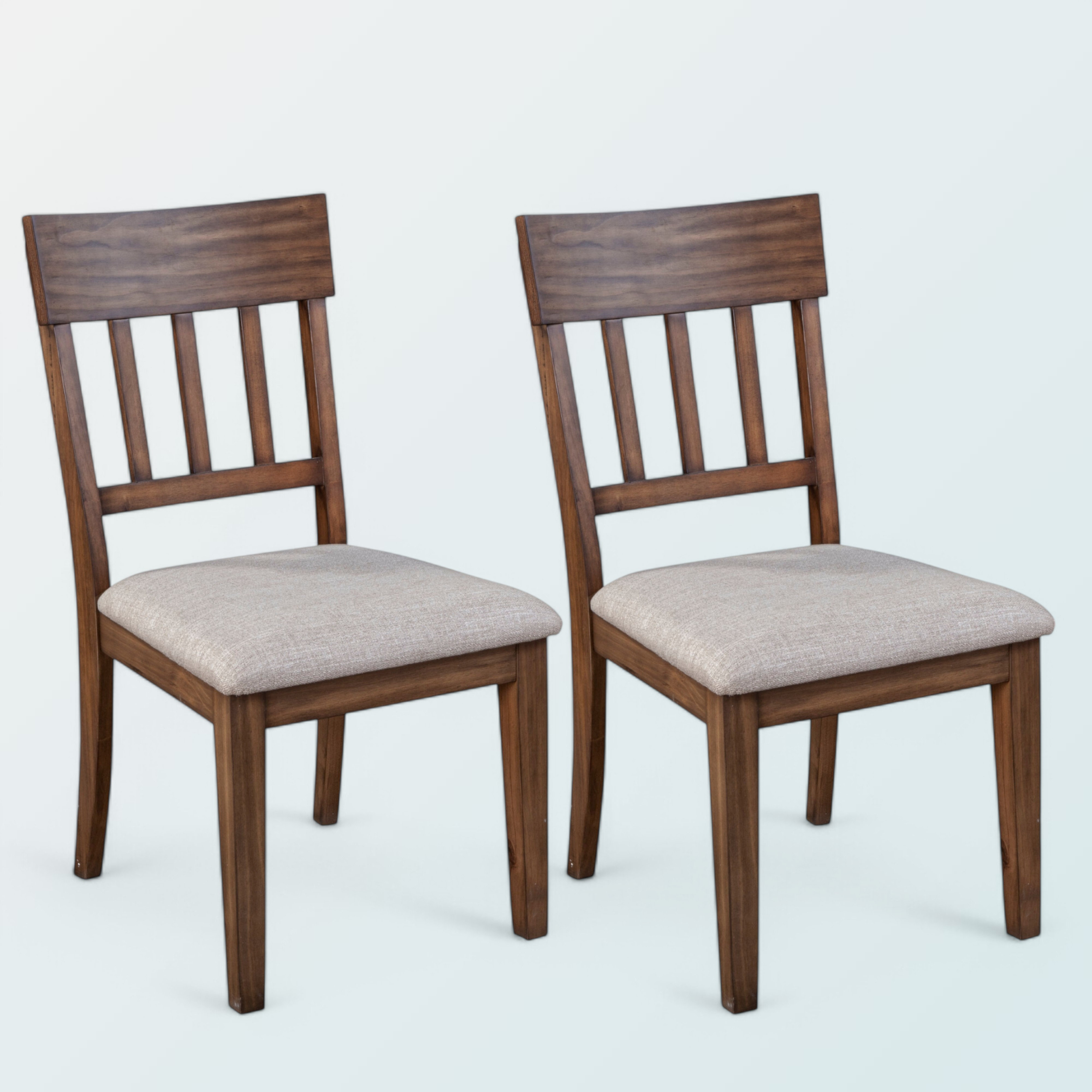 Gracie Oaks Dysart brown 2 piece side chair set | Wayfair