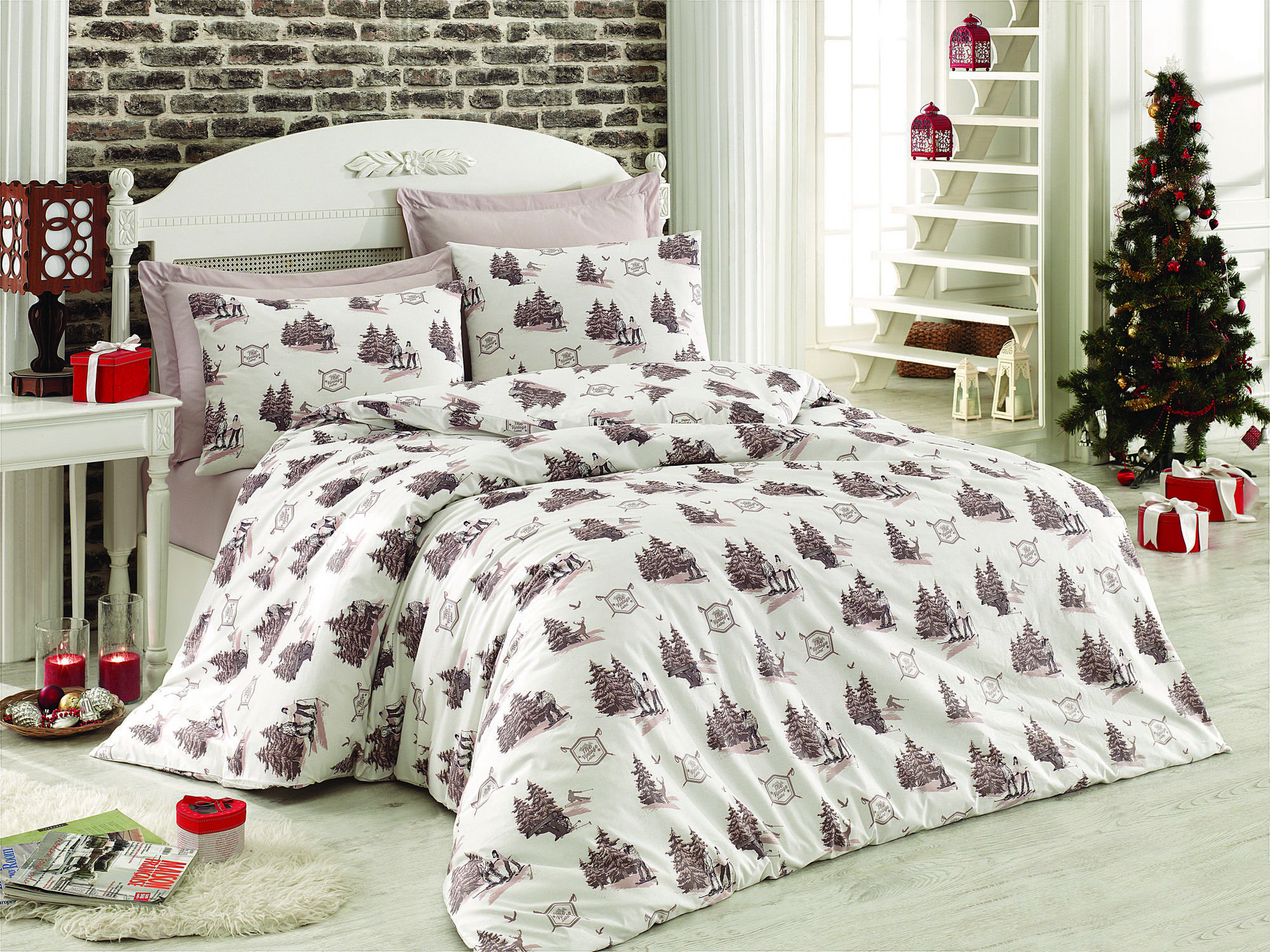 Asir Group INC Cedrick Gray/White 100% Cotton Duvet Cover Set | Wayfair