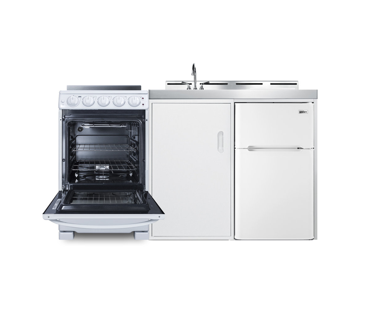 Summit Appliance 60" Wide All-In-One Kitchenette With Electric Range ...