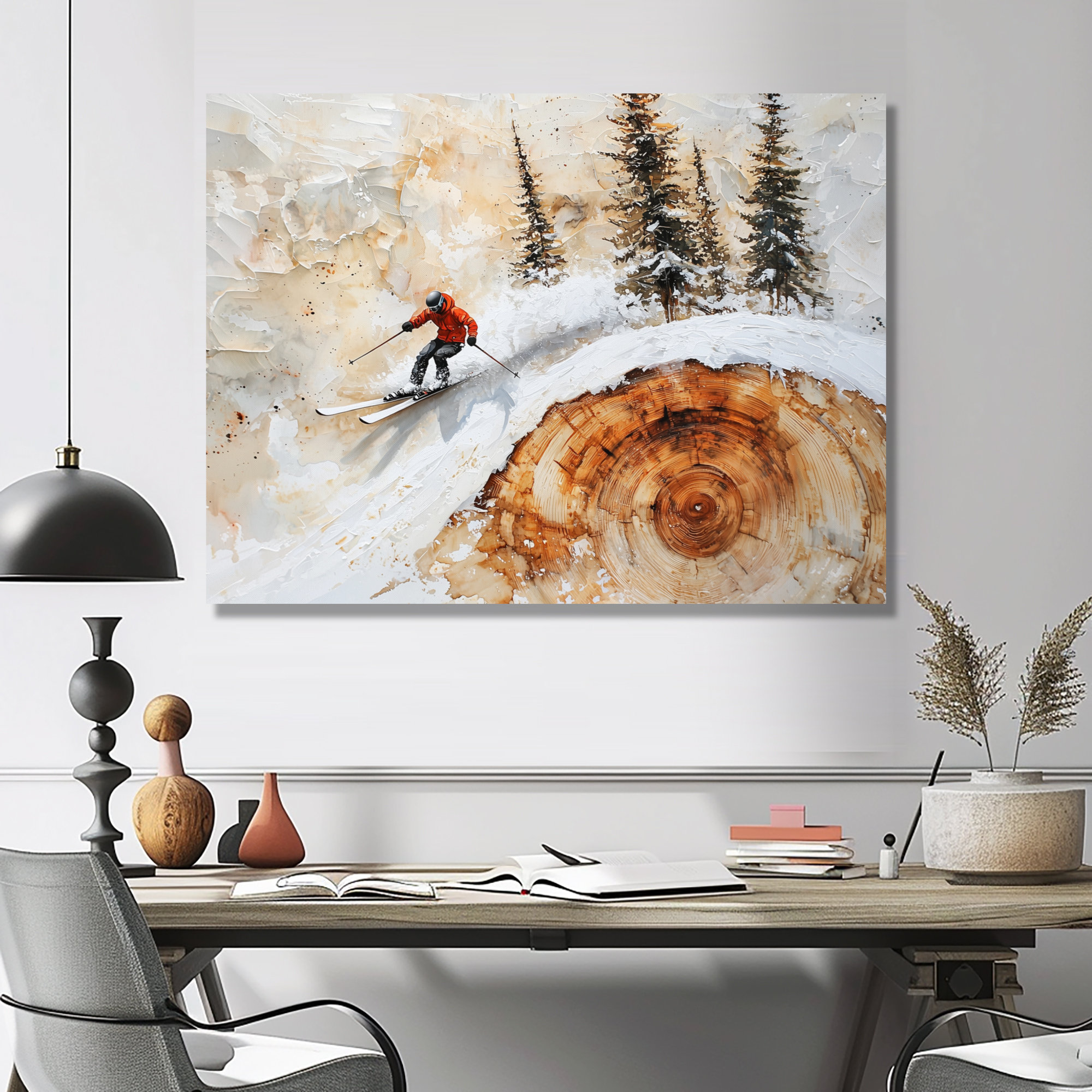 Design Art Summit Gliders Skiing In A Winter Landscape II - Skiing ...