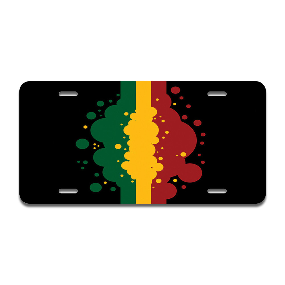 SignMission Rasta Flag Aluminum Licence Plate| Licence Plate 12" X 6 ...