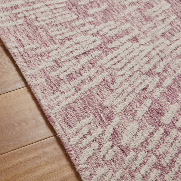 Williston Forge Adran Hand Tufted Wool Blush Pink/Gray Rug | Wayfair.co.uk