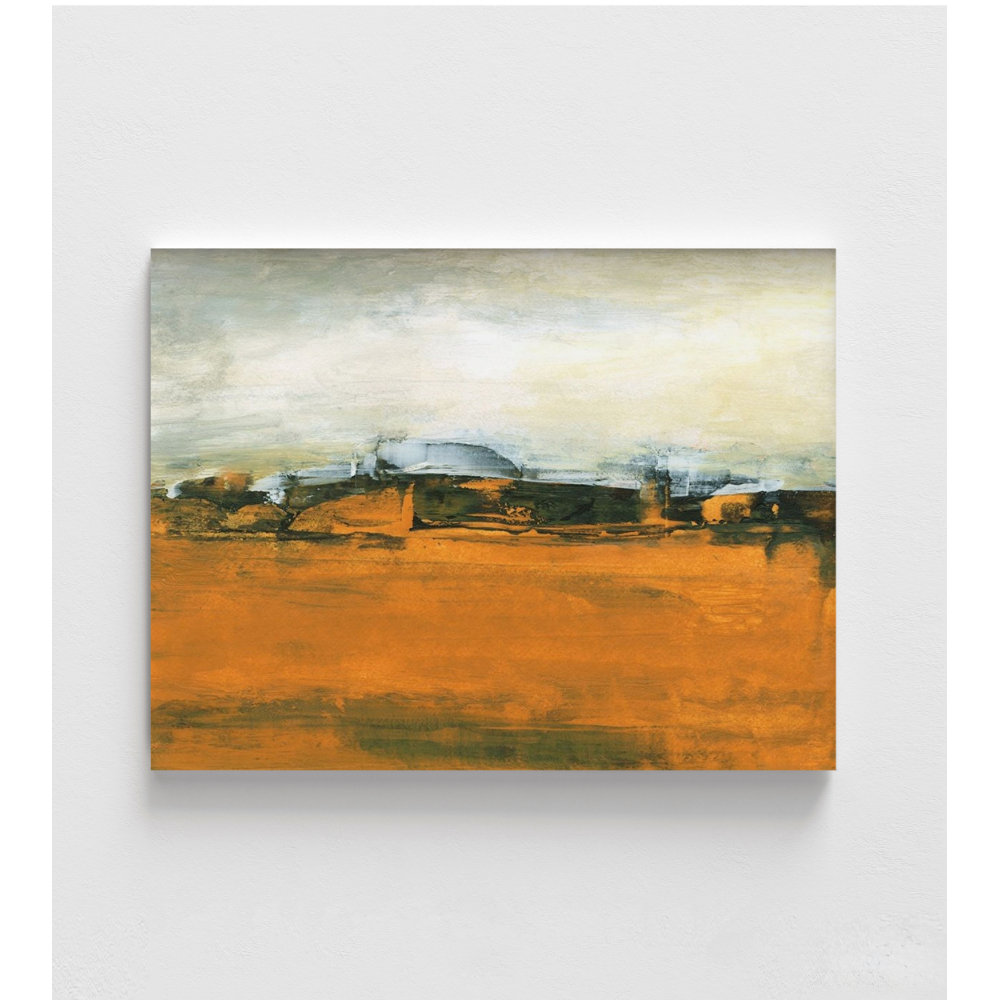 WeFrameArt Reflecting On Summer II By Sharon Gordon, Bright Orange ...