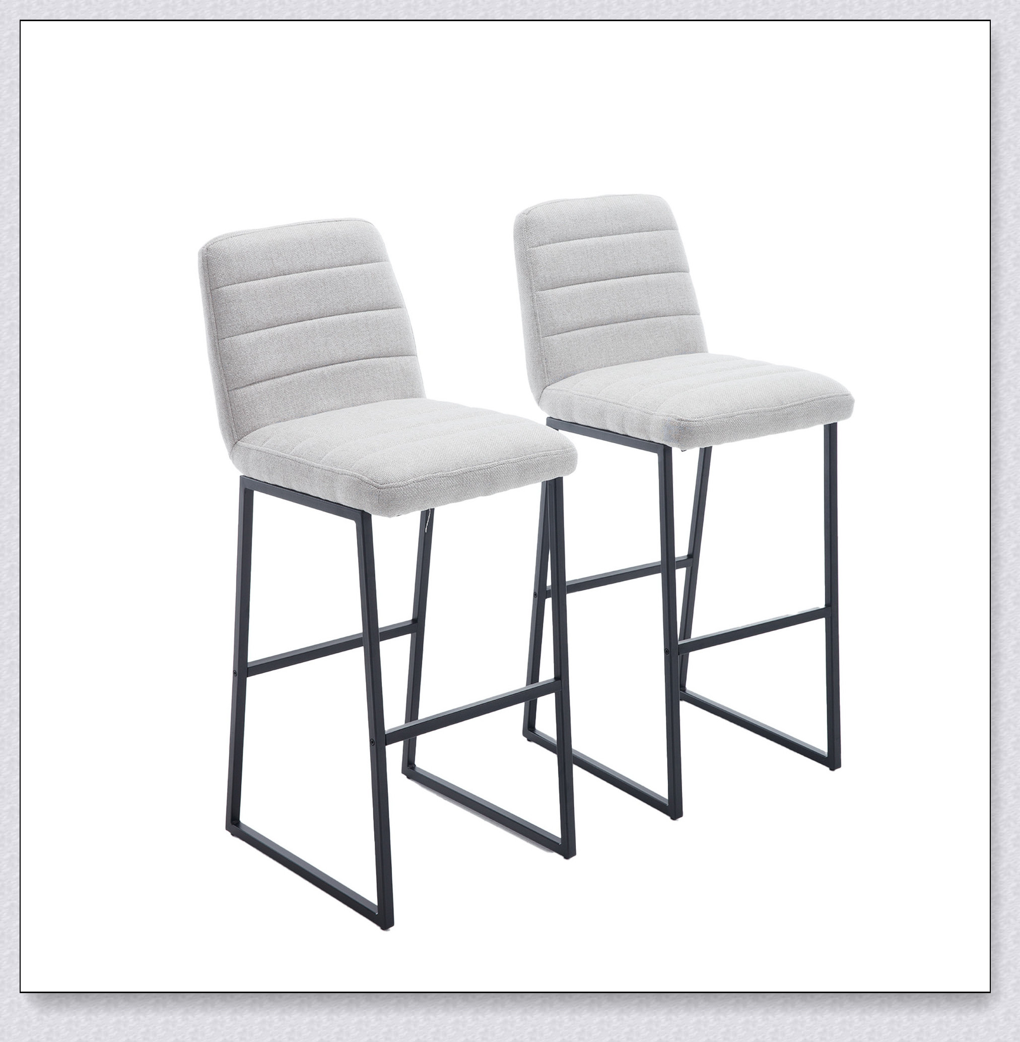 Wenty Bar Stools With Back Upholstered Kitchen Bar Stools With Footrest ...