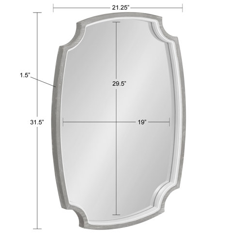 Sand & Stable Nikkie Engineered Wood Flat Wall Mirror & Reviews | Wayfair