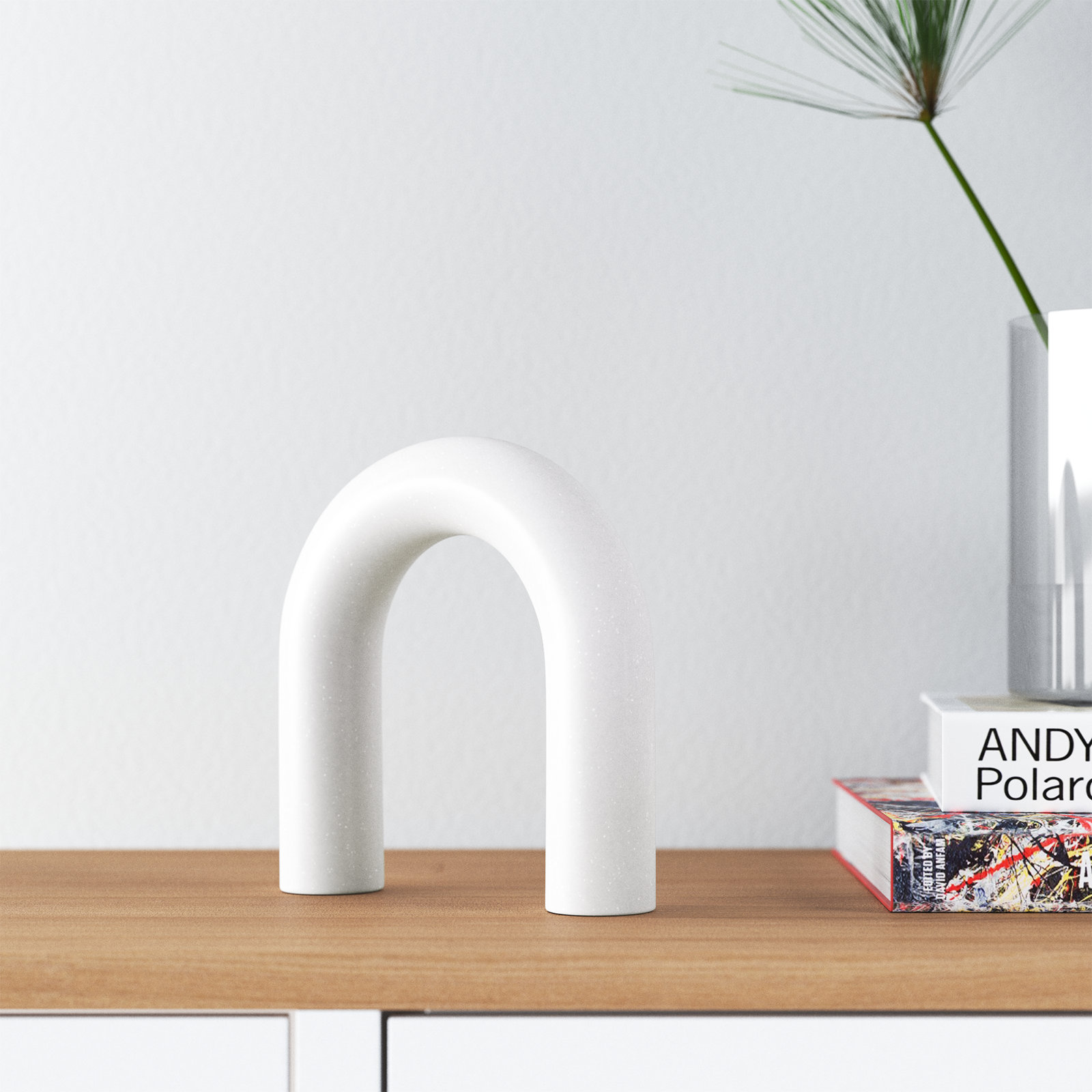 Wade Logan® Contemporary Matte White Marble Uni Sculpture | Wayfair