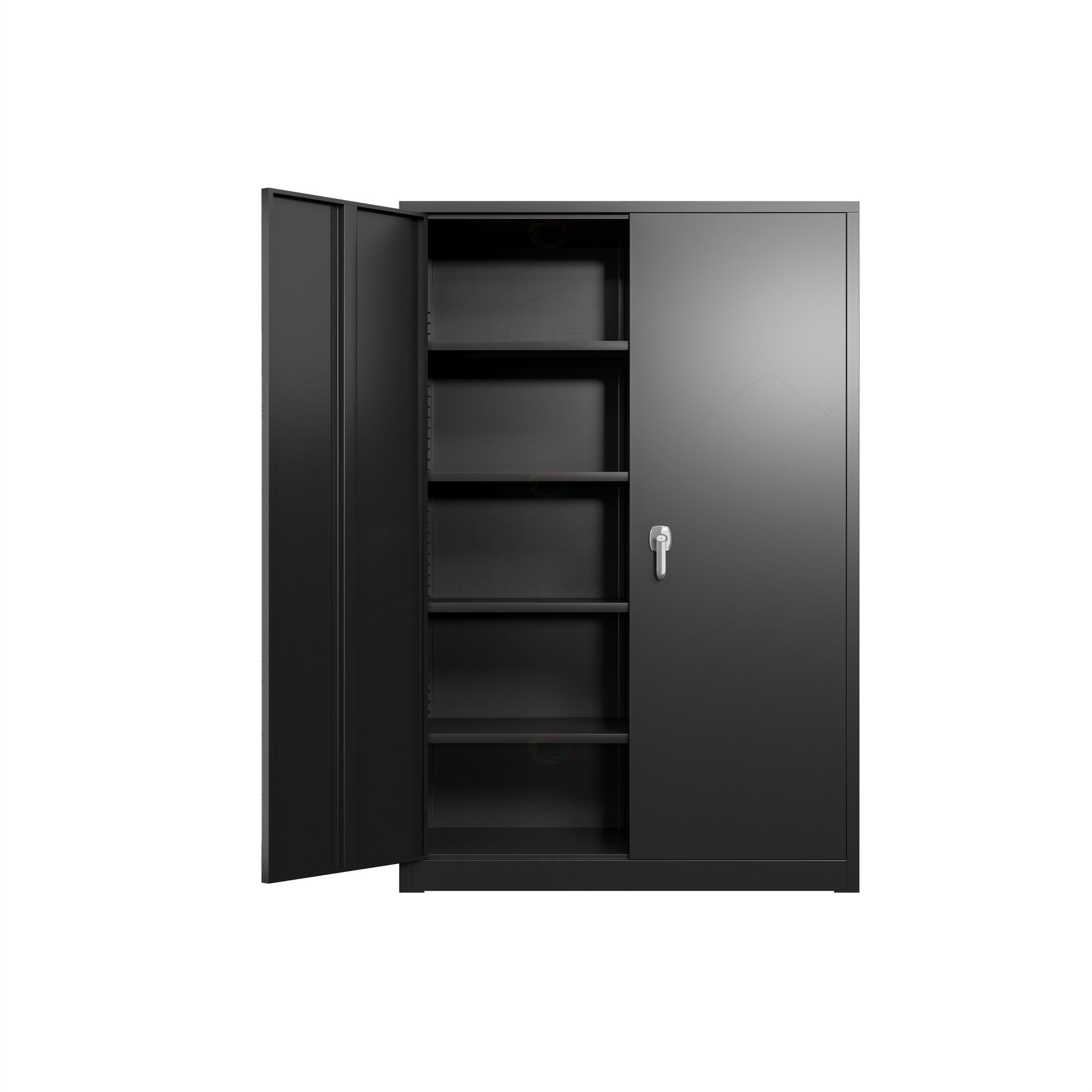 Latitude Run® 71'' Black Tool Steel Locking Cabinet with Doors and 4 ...