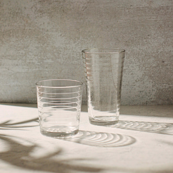 Libbey Hoops 16-Piece Tumbler and Rocks Glass Set & Reviews | Birch Lane