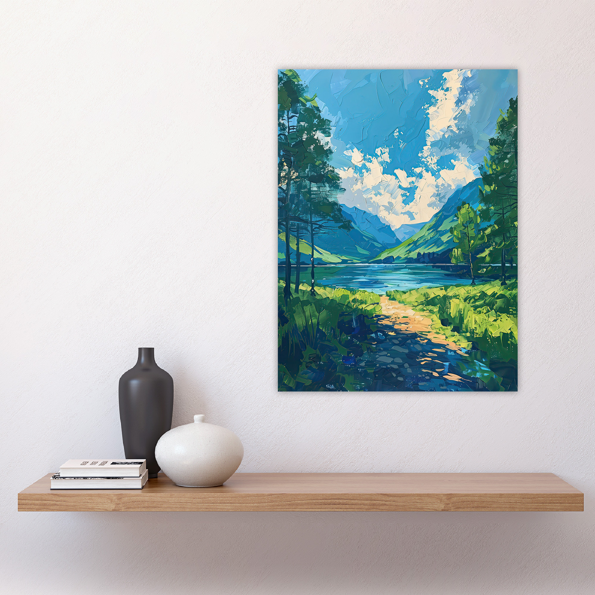 Lark Manor Lake District Windermere Landscape Summer Wall Art Print ...