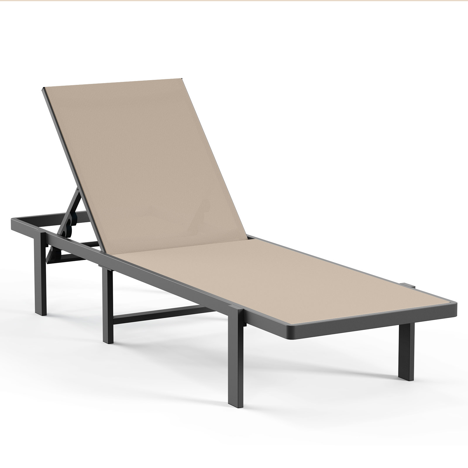 Ebern Designs Aluminum Chaise Lounge Chair Reclining Patio Lounge Chair ...