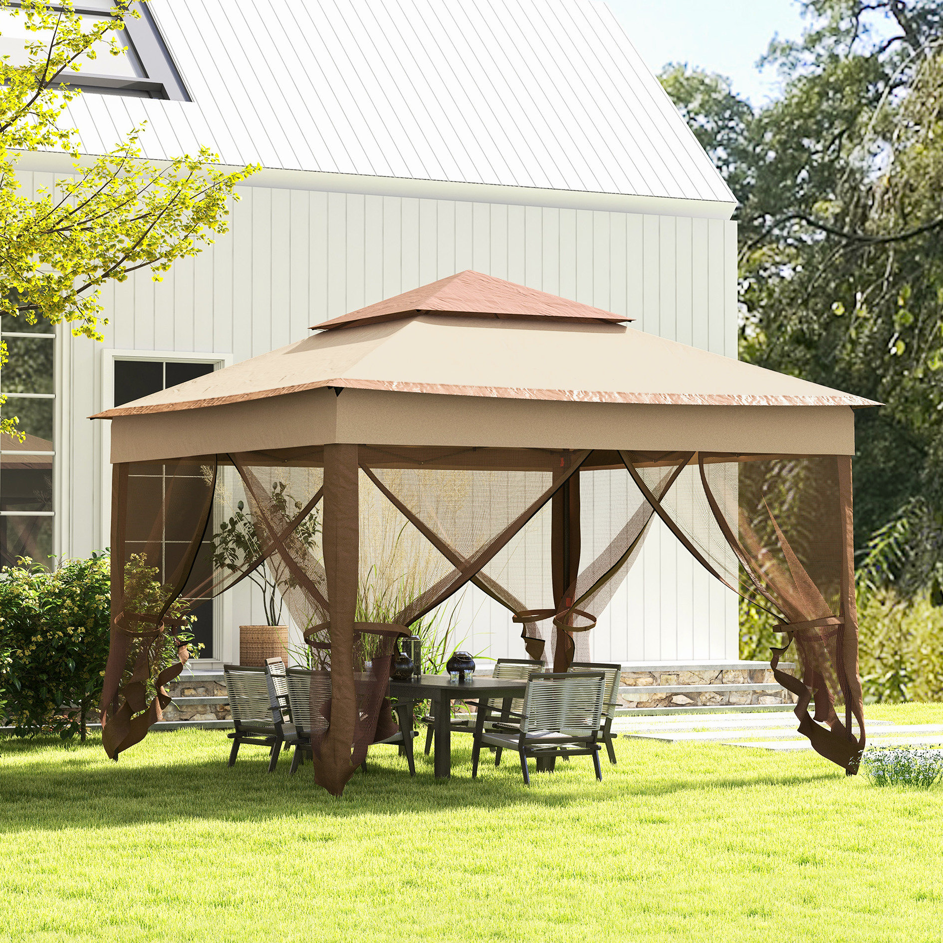 Latitude Run® 11' X Pop Up Canopy. Outdoor Patio Gazebo Shelter With ...