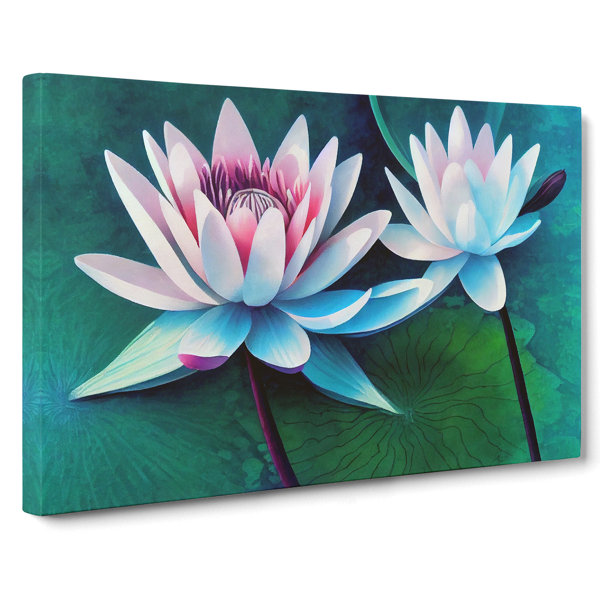 ClassicLiving Luscious Water Lily Flowers - Wrapped Canvas | Wayfair.co.uk