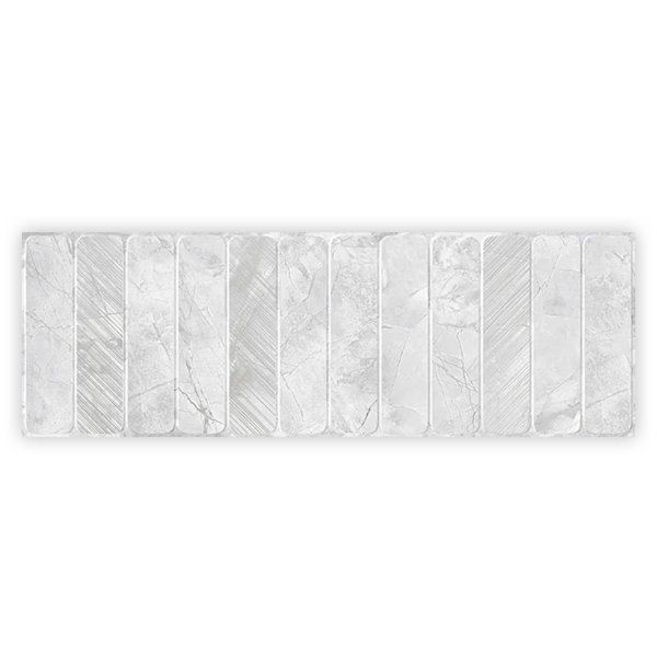 Apollo Tile Strata 16 X 48 In. Matte Soft Gray And White Ceramic Large ...