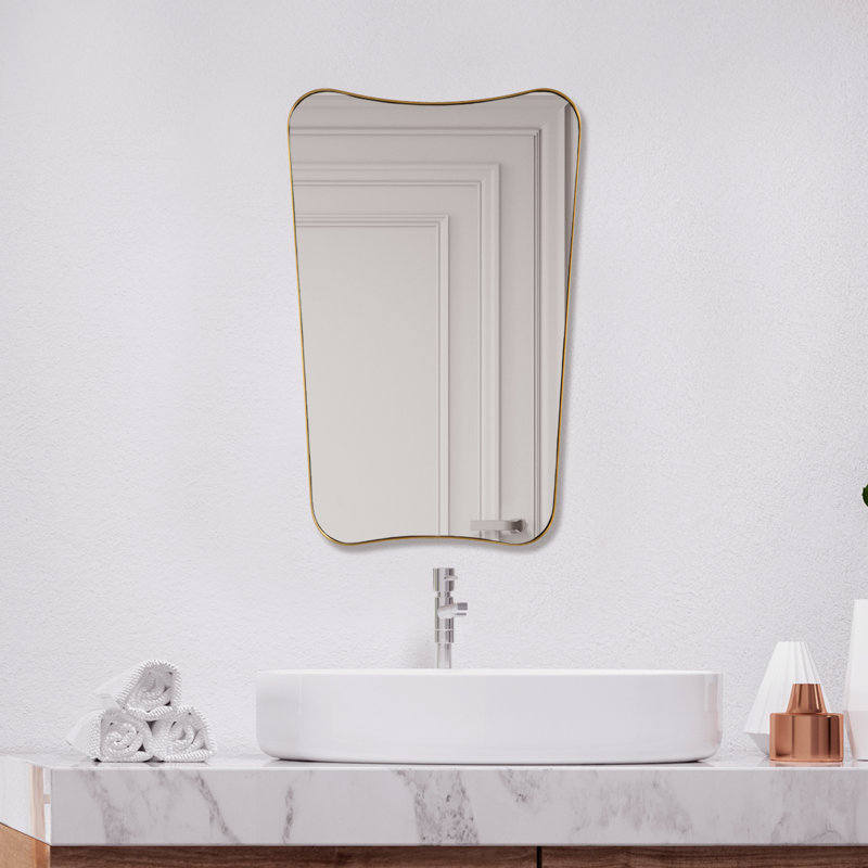 Joss & Main Capra Metal Wavy Wall Mirror & Reviews | Wayfair