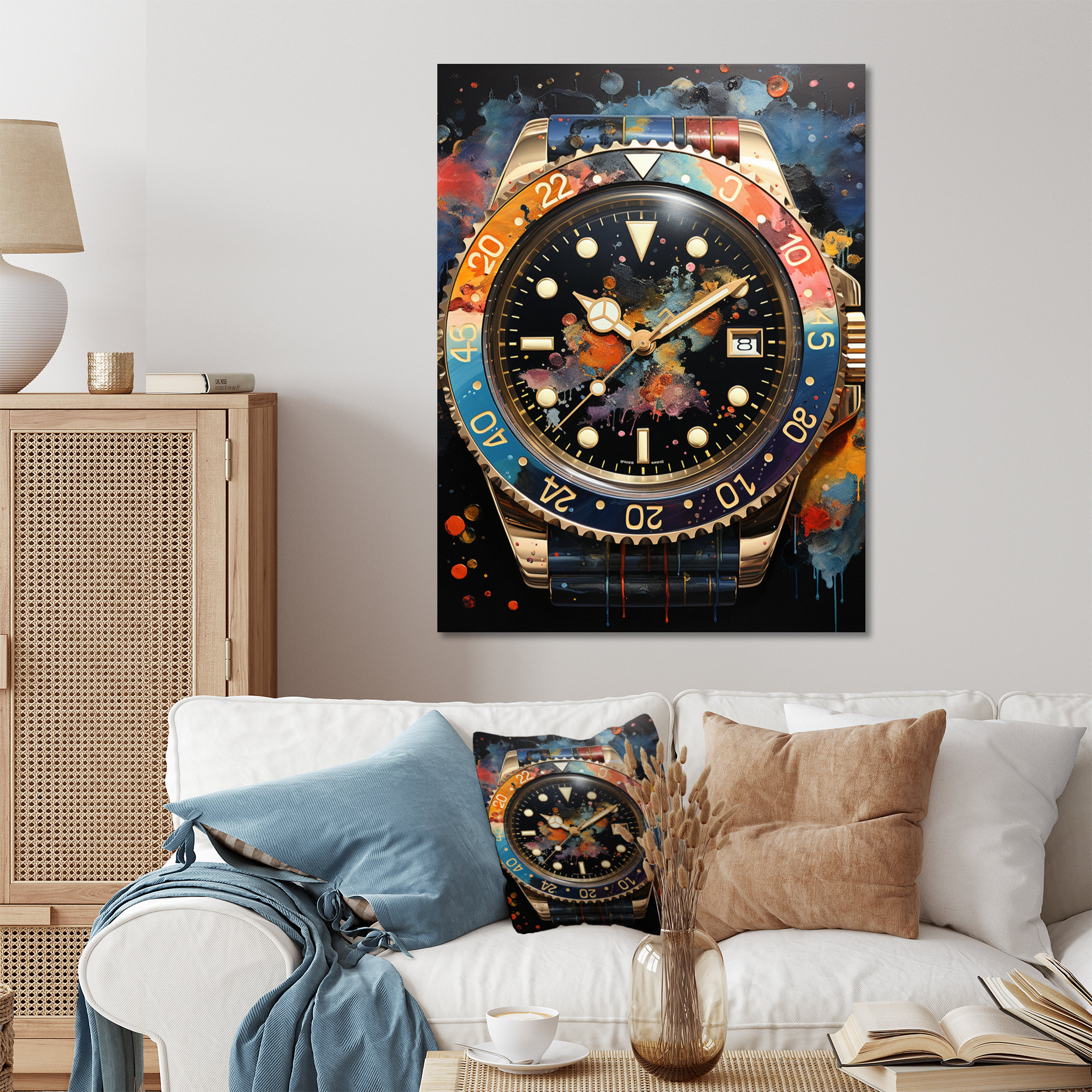 Winston Porter Luxury Watch Diamond Dusk II - Watches Metal Wall Art ...