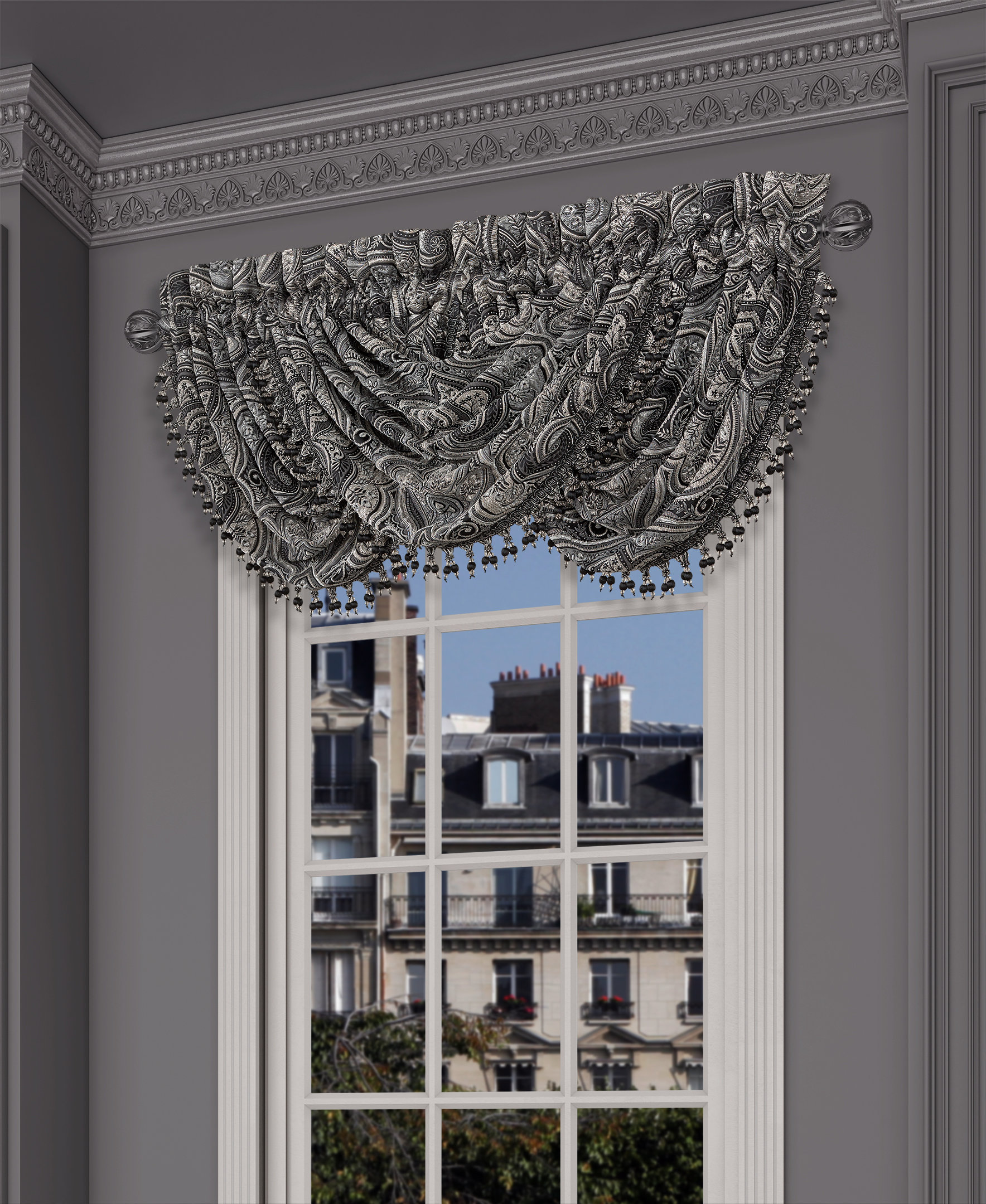 Five Queens Court Davinci Dalton Window Waterfall Valance | Wayfair