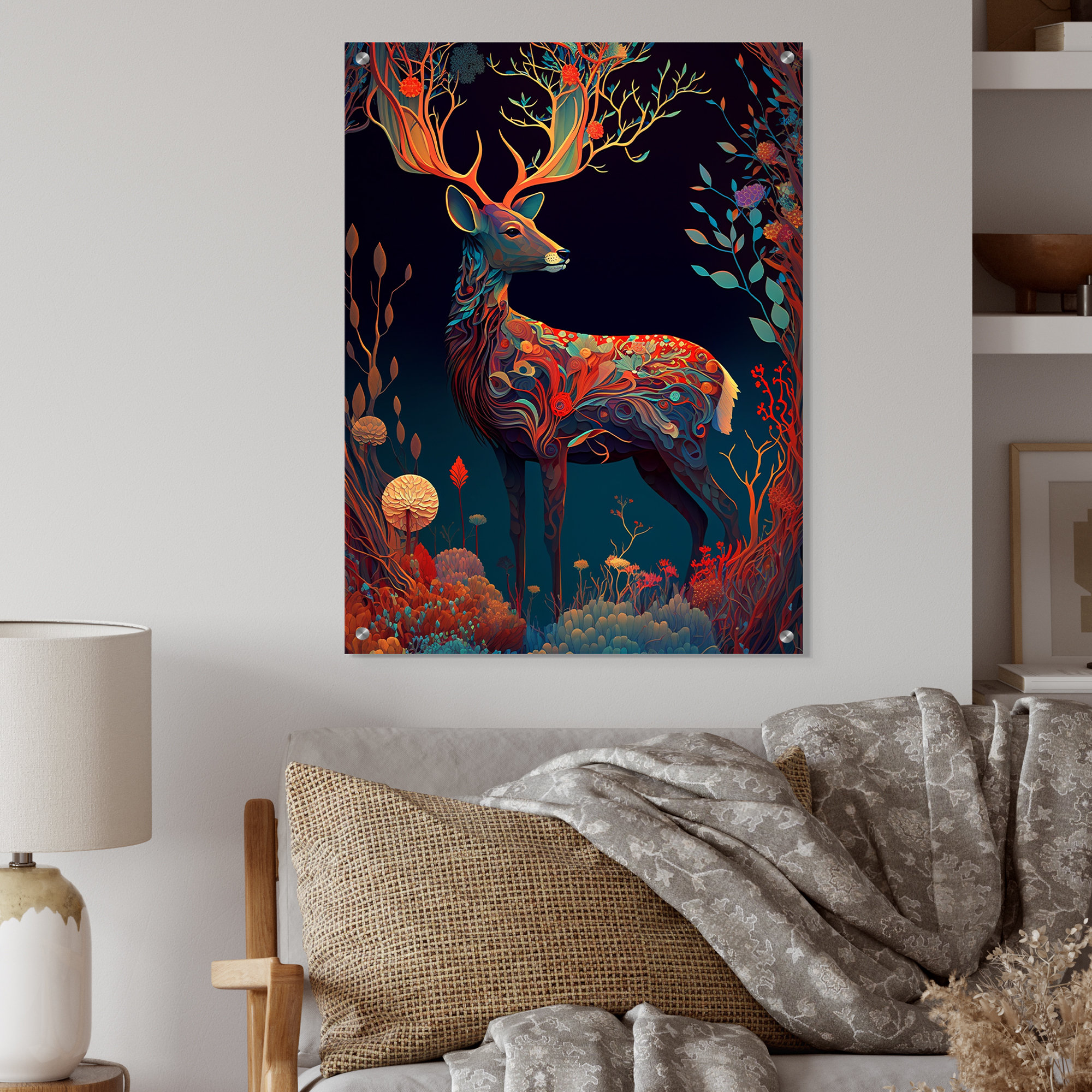 Millwood Pines Majestic Buck In The Woods II - Buck Acrylic Wall Art ...