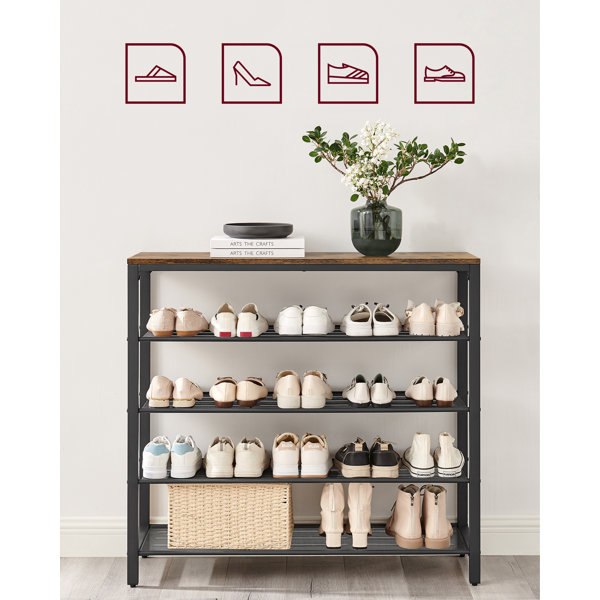 Ebern Designs 5-Tier Storage 25 Pair Shoe Rack & Reviews | Wayfair