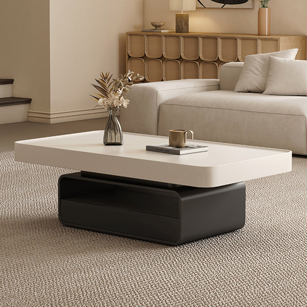 Wu's StylishVault Light luxury simple cream style coffee table | Wayfair