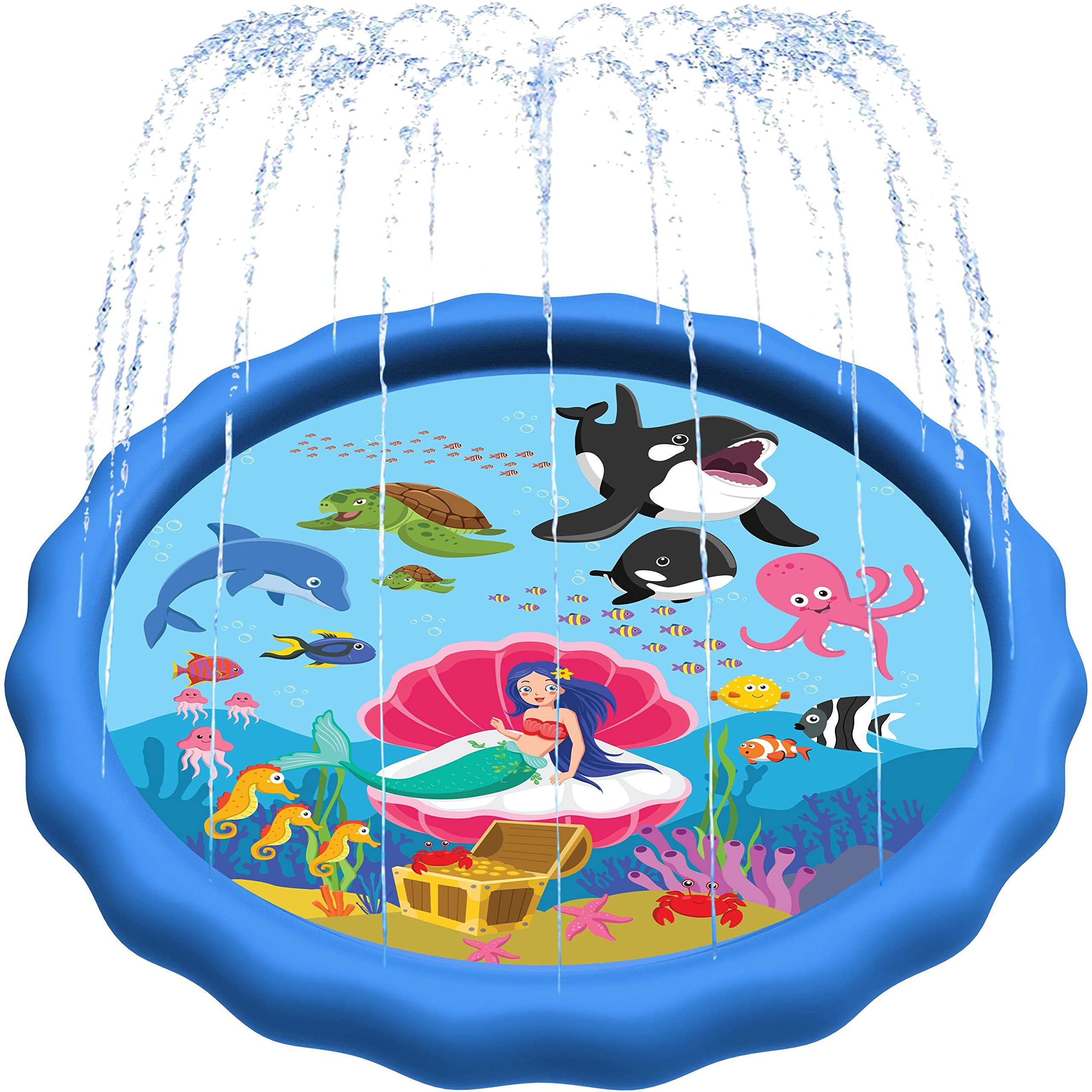 OLHAV 89" Extra Large Splash Pad for Kids and Dogs Great Outdoor toys ...