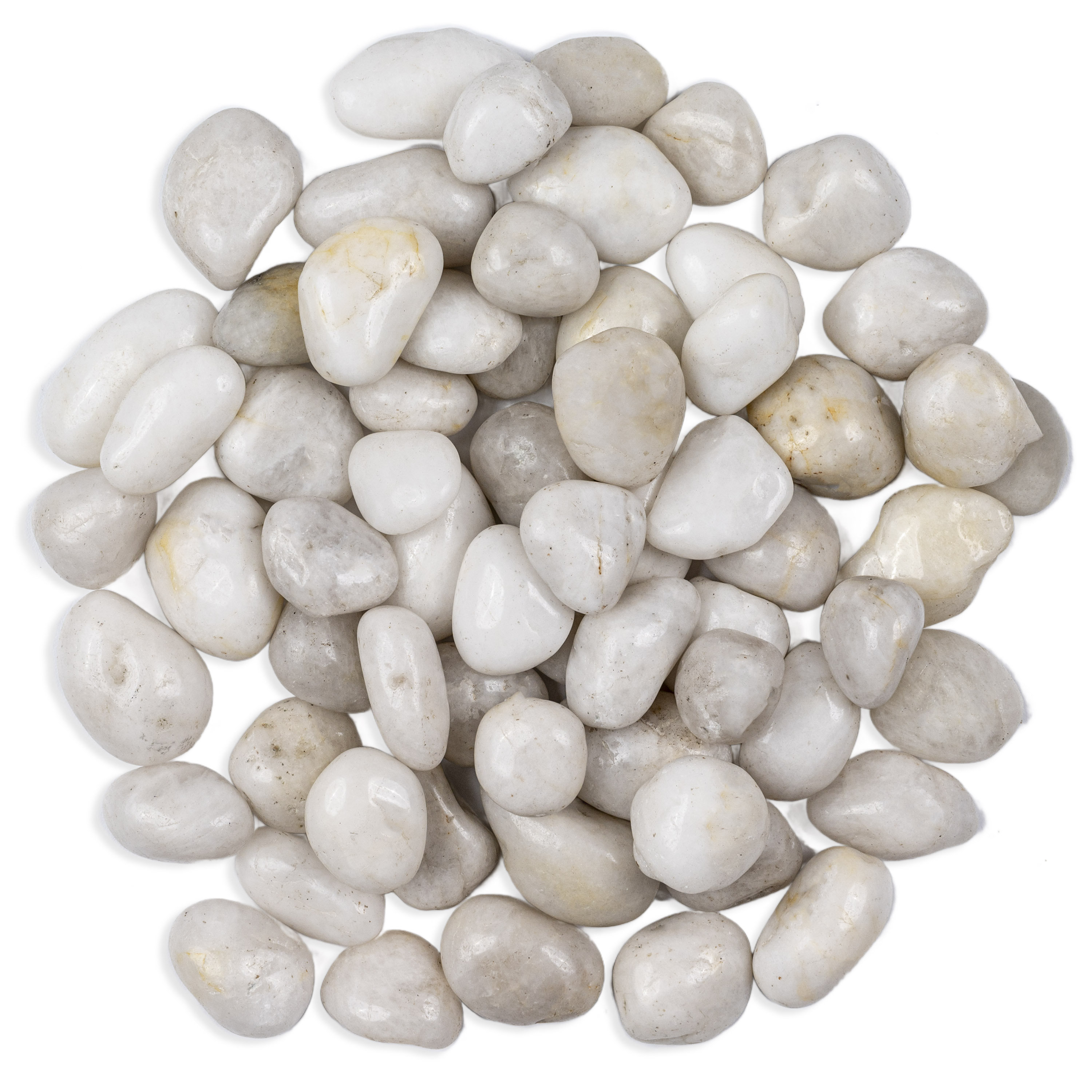 MSI White Super Polished 0.75 In. To 1.25 In. Marble Pebbles 40 Lb. Bag ...