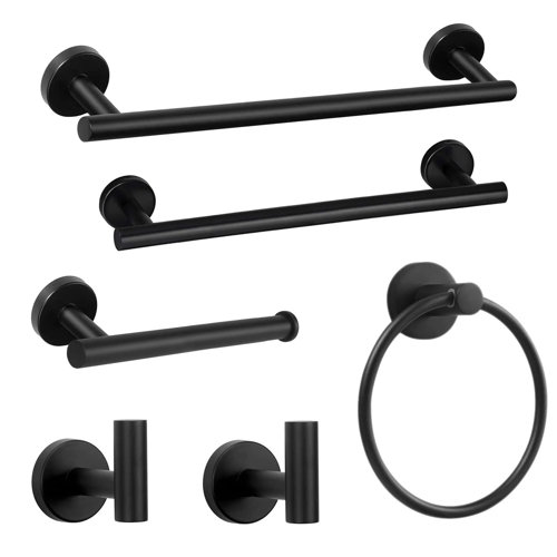 Matte Black Bathroom Hardware Sets You'll Love | Wayfair