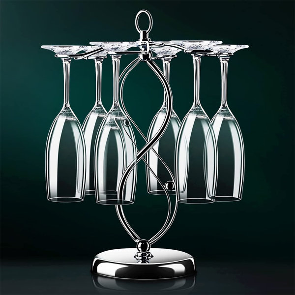 Fairmont Park Tabletop Wine Glass Rack, 6 Wine Glasses Holder Storage ...
