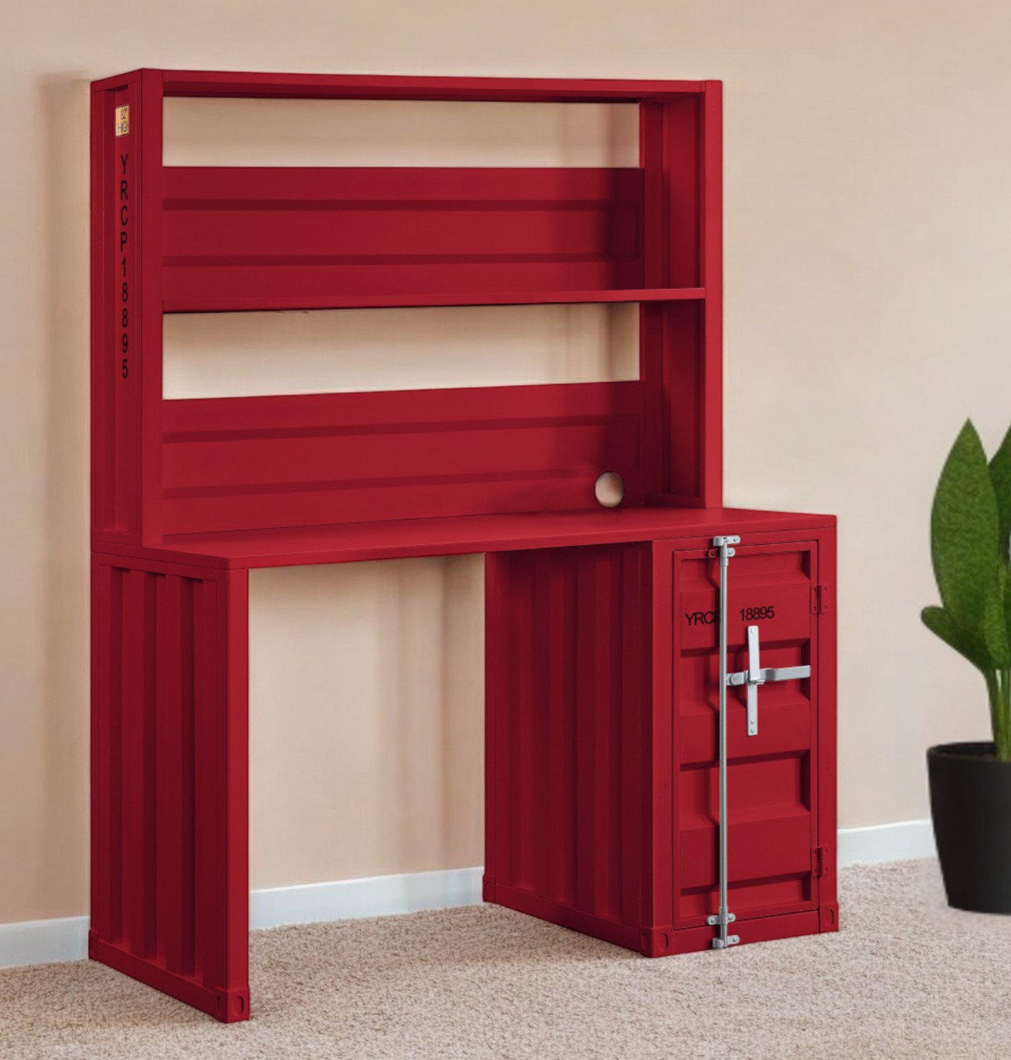 HomeRoots 47" Red Iron Writing Desk - Wayfair Canada