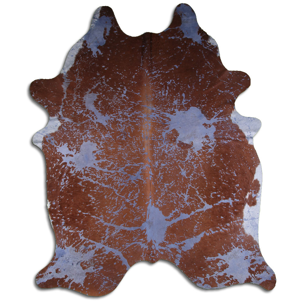 Foundry Select ACID WASHED HAIR ON COWHIDE DISTRESSED NAVY BLUE 3 - 5 M ...