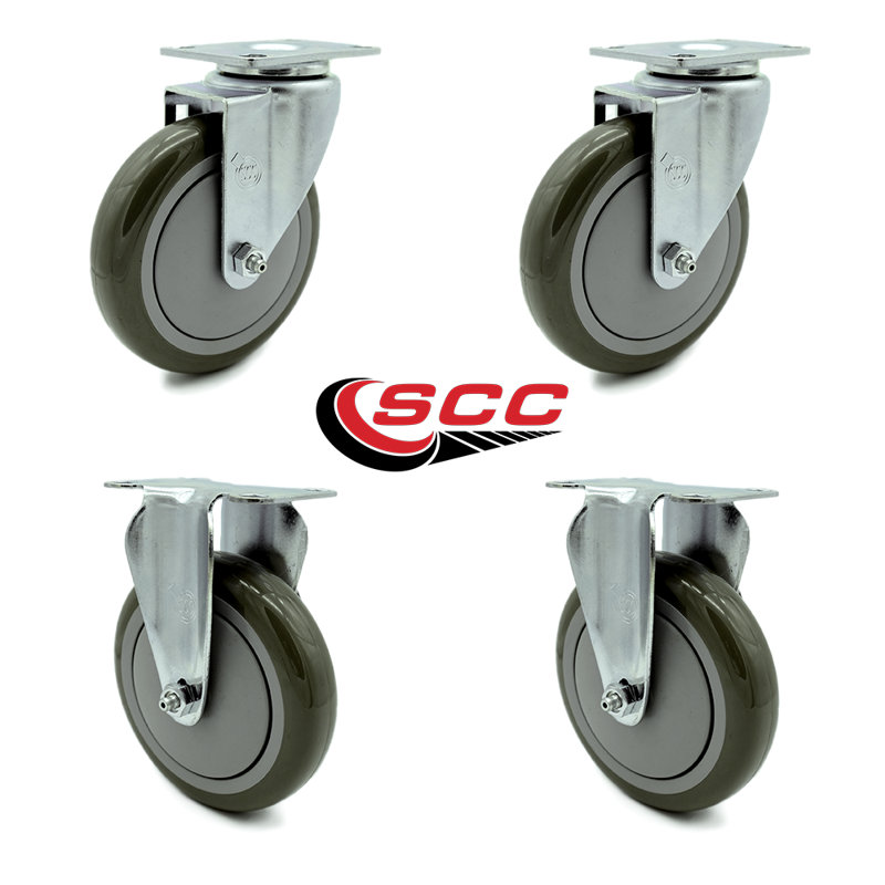 Service Caster 4 Piece Rubbermaid Caster Set | Wayfair