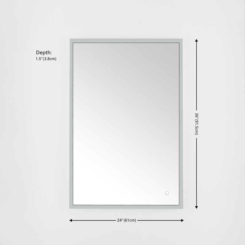 Joss & Main Kayda Rectangle LED Wall Mirror | Wayfair