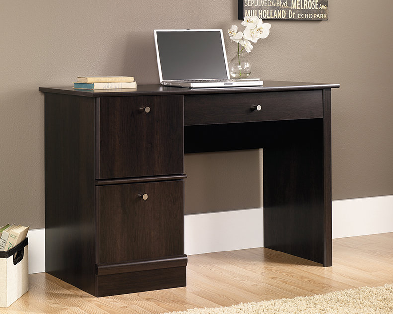 Inbox Zero Cherry Finish Computer Desk | Wayfair